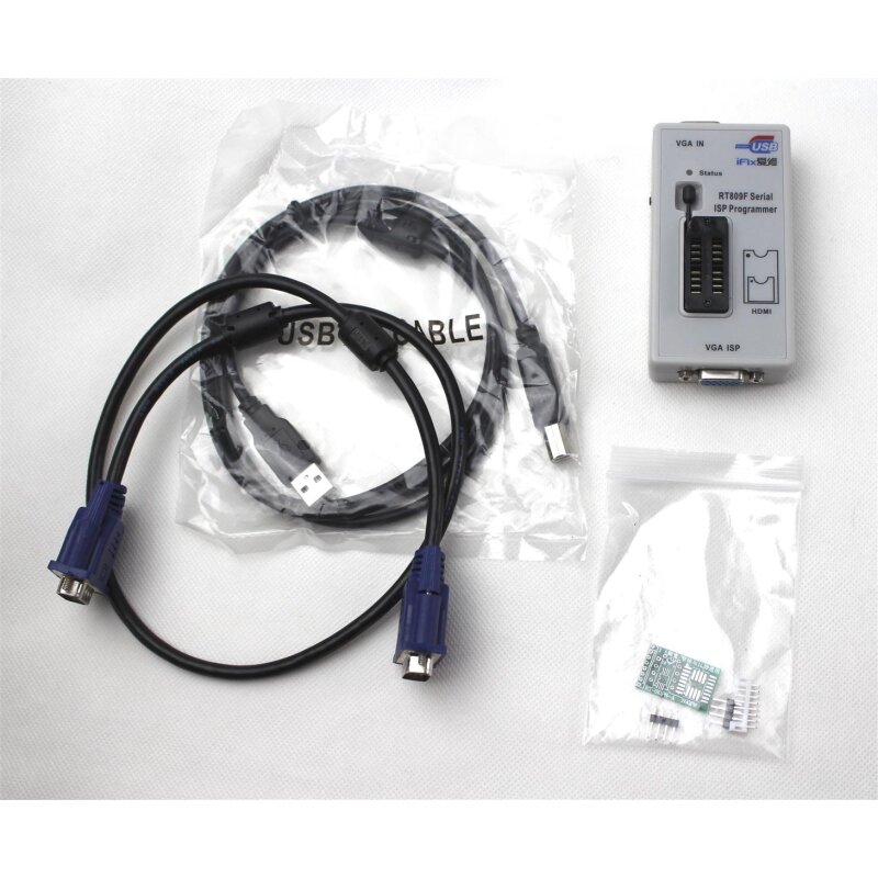 RT809F USB Serial ISP VGA HDMI Programmer ICSP BIOS ATMEL EEPROM IR K